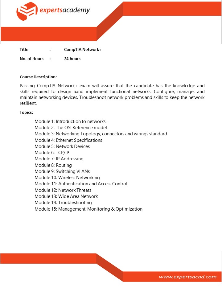 CompTIA Network+ - Experts Academy